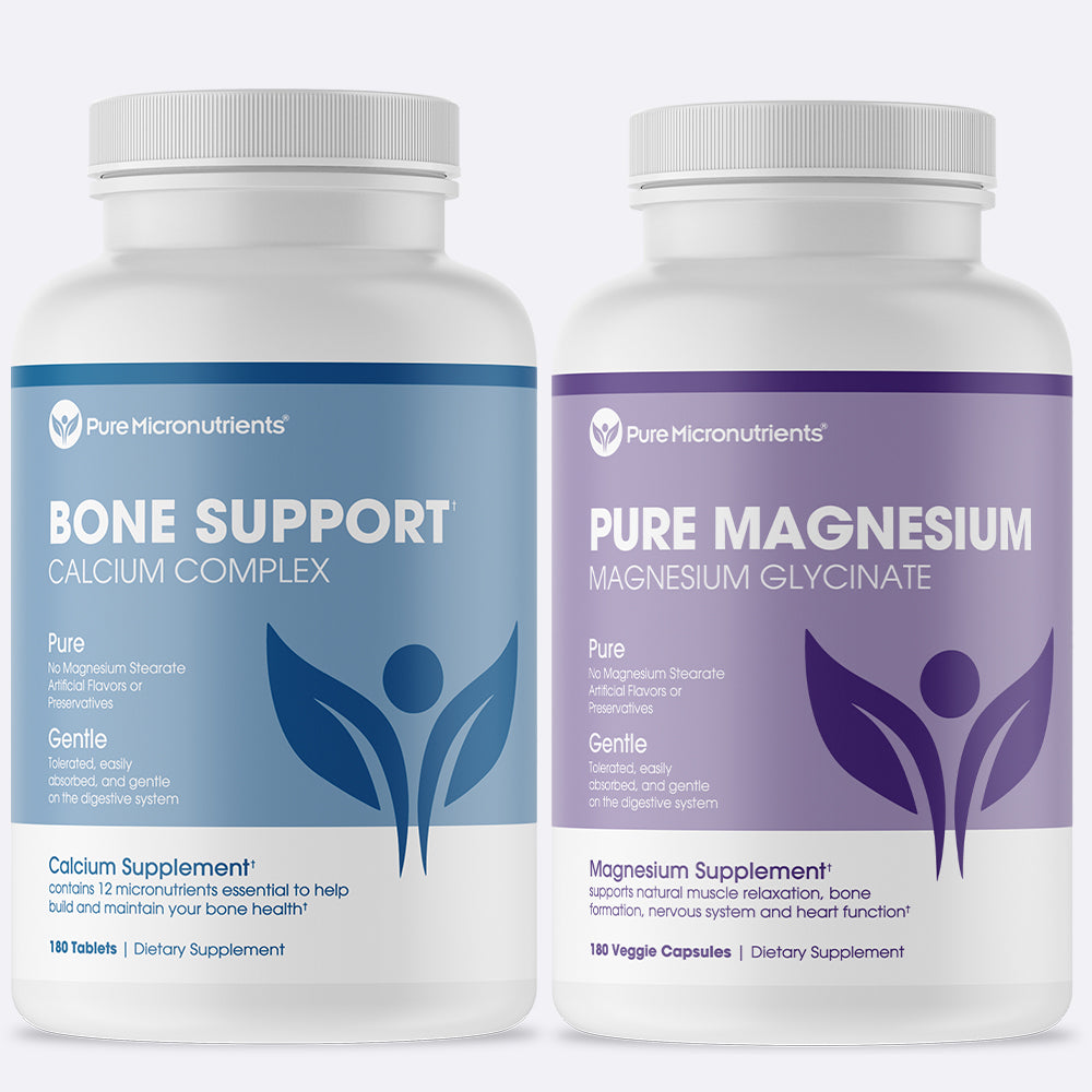Bone Health Kit (Magnesium Glycinate Supplement + Bone Support Calcium ...