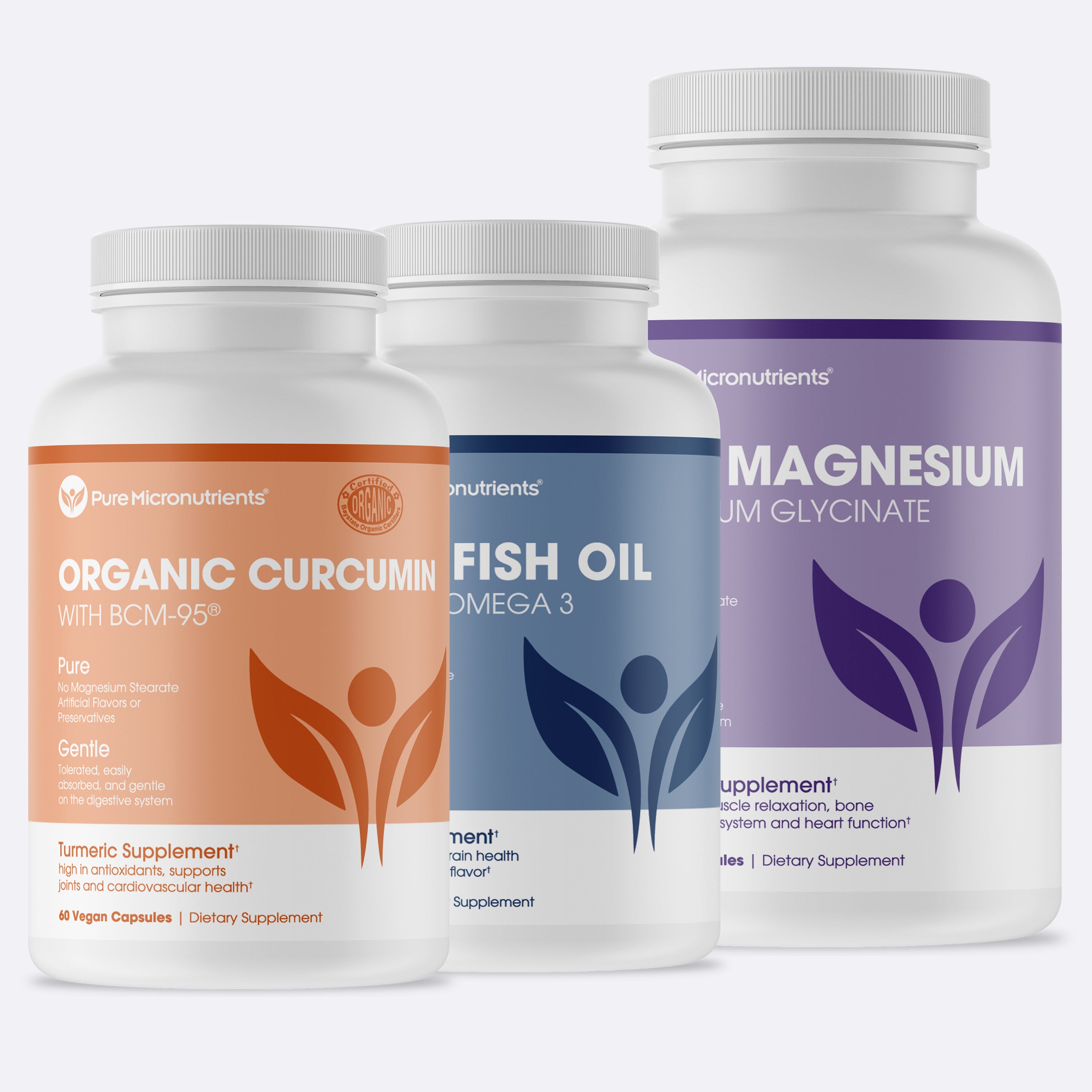 Muscle + Joints Kit (Magnesium Glycinate Supplement + Organic Turmeric ...